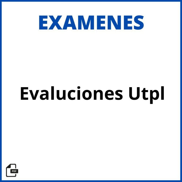 2025 Evaluaciones Utpl