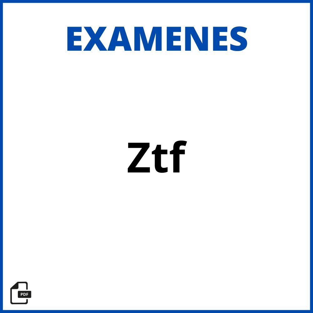 2025 Ztf Examenes